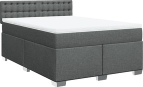 Box spring postel s matrací tmavě šedá 160x200 cm textil 3288254