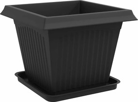 Květináče 24 ks Černá Plast 3403317