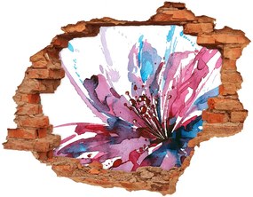 Wallmuralia Díra 3D fototapeta na stěnu Abstraktní květina 90x70 cm