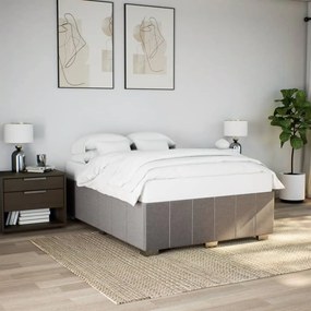 Rám postele bez matrace taupe 140 x 190 cm textil 3284836