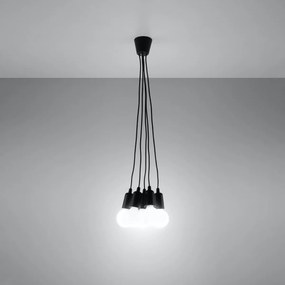 Sollux Lighting Závěsné svítidlo DIEGO 5 černé