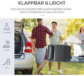 Outsunny Zahradní lehátko Outsunny, skládací, nastavitelné s polštářem, lehátko šedé, kov a látka 137 x 63,5 x 100,5 cm pro zahradu a terasu | Aosom.…