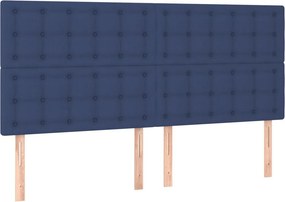 Box spring postel s matrací modrá 160x200 cm textil 3137491