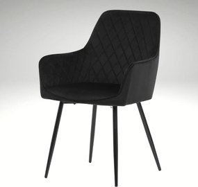 Vikio Jídelní set pro 6 osob 180x90 cm soft dub noha X černá židle s područkami VJS228-6C