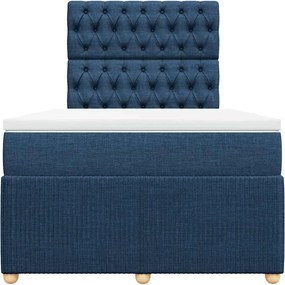 Box spring postel s matrací modrá 120x200 cm textil 3294336