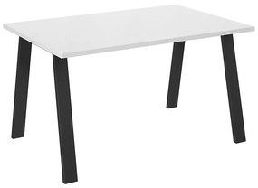 Jídelní stůl industriální Kleo - 138x90 cm - bílá