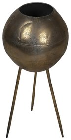 Zlatý dekorativní obal na květiny na 3 nohách – 27x66 cm