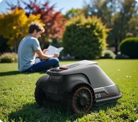 Anker eufy E18 šedá / Robotická sekačka / Záběr 20.3 cm / až 1200 m2 /