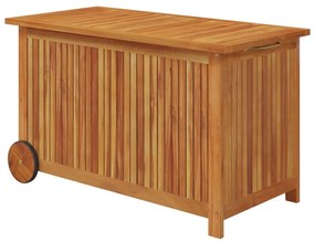 Zahradní úložný box s kolečky 90 x 50 x 58 cm masivní akácie,  319711