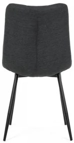 Jídelní židle šedá látka černé kovové nohy DCL-193 GREY2