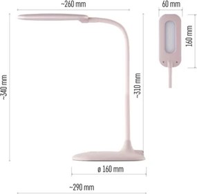 LED stolní lampa STELLA růžová EMOS Z7602P