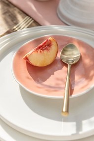 Sada 2ks korálový a růžový malý talířek Apero - Ø 15*2 cm
