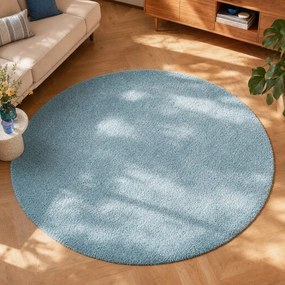 Světle modrý koberec Universal Aqua Liso, ø 100 cm
