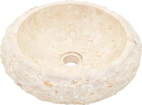 Umyvadlo 40 x 12 cm mramor krémové 142777