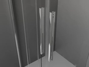 Mexen Velar L Duo, sprchový kout s posuvnými dveřmi 100 x 100 cm, 8mm čiré sklo, chromová, 871-100-100-02-03-01