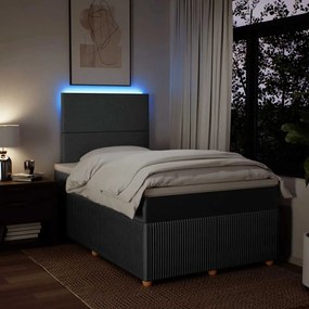 Box spring postel s matrací tmavě šedá 120x200 cm textil 3294317