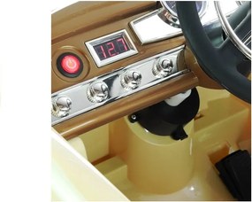 LEAN CARS Autíčko na baterii Mercedes 300S, béžové
