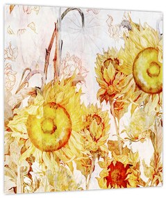 Obraz - Slunečnice, malba (30x30 cm)