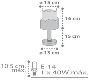 Dalber 61151H - Dětská lampička BUNNY 1xE14/40W/230V zelená