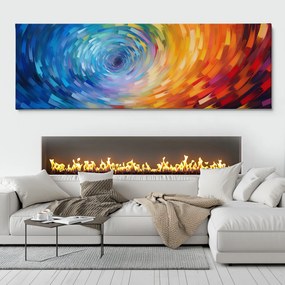Obraz na plátně - Mizící v jiném světě, Abstrakce FeelHappy.cz Velikost obrazu (šířka x výška): 150 x 50 cm
