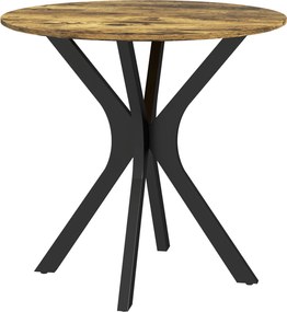 HOMCOM Kulatý jídelní stůl 78 x 78 cm pro 2 osoby s ocelovou konstrukcí Spider - ideální do kuchyně, jídelny a obývacího pokoje | Aosom