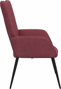 Relaxační židle vínová textil 327949
