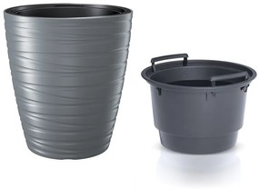 Prosperplast Květináč s vkladem MAZE šedý kámen 47,5 cm