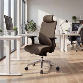 Ergonomická kancelářská židle hnědá VECTOR