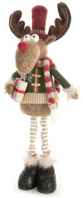 VÁNOČNÍ DEKORAČNÍ FIGURKA REINDEER 60 CM VÍCEBAREVNÁ