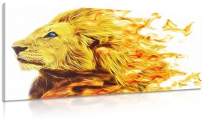 Obraz ohnivý lev - 120x60 cm
