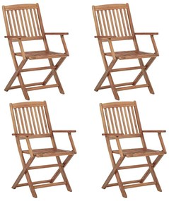 Skládací židle 4 ks, masivní akáciové dřevo 313602