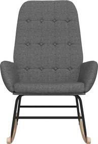 Houpací křeslo světle šedé textil 341253