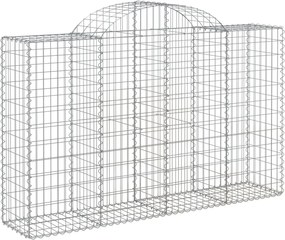 Klenutý gabionový koš 200 x 50 x 120/140 cm pozinkované železo 153496