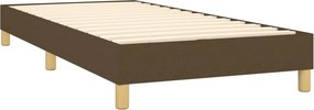Box spring postel s matrací tmavě hnědá 100 x 200 cm textil 3140916