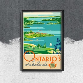 Dekorativní plakát Ontario canada lakelands