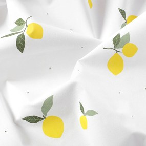 Goldea hranatý ubrus 100% bavlněné plátno - citrony 80 x 80 cm