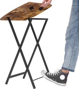 Skládací odkládací stolek Vasagle Fiona 48 cm hnědý/černý