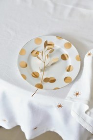Pip Studio Dot Delight talíř Ø23cm, bílo-zlatý (Nádherný talíř z kolekce Dot Delight)