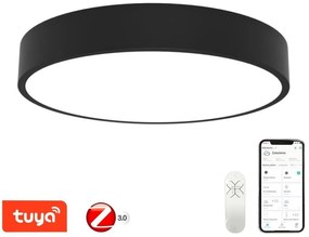 Led světlo immax neo rondate slim smart stropní svítidlo 80 × 7 cm, 65 w, černé, zigbee 3.0