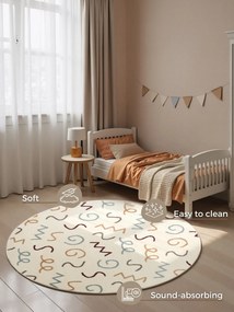 Hanse Home, Dětský koberec Adventures 106422 Cream Multicolor kruh, 160x160 (průměr) kruh, vícebarevná, dětský pokoj