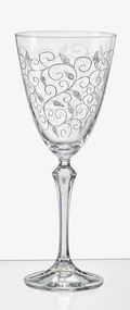 Crystalex - Bohemia Crystal Sklenice na bílé víno Elisabeth Leaves 250 ml, 6 ks