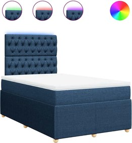 Box spring postel s matrací modrá 120x200 cm textil 3294336