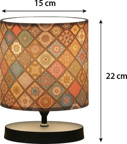 Stolní lampa Elena černá/vícebarevná