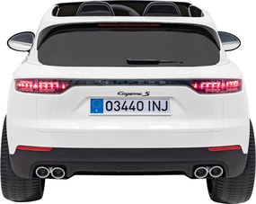 Ramiz Elektrické autíčko Porsche Cayenne S na baterie pro děti bílý lak SUV + dálkové ovládání