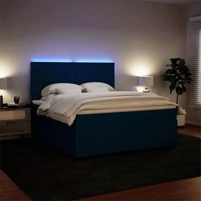Box spring postel s matrací modrá 180 x 200 cm samet 3294710