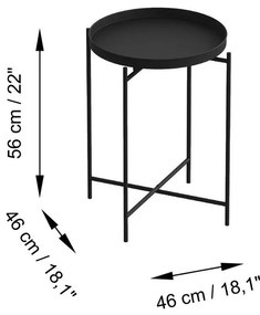 Odkládací stolek Sale Black