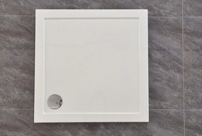 Erga Laos, čtvercová sprchová vanička 90x90x5cm, akrylát, bílá lesklá, ERG-V06-ACR-9090S-WH-CR