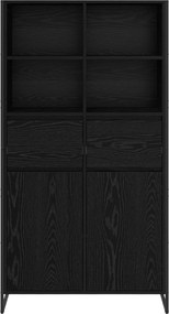 Servírovací skříň Černý dub 81 x 36 x 150.5 cm Kompozitní dřevo 3403034