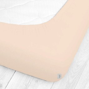 Jersey prostěradlo - new collection krémově růžové na výšku matrace do 20 cm Velikost: 100 x 200