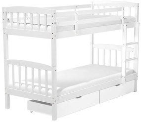 Patrová postel 90 cm REWIND (bílá) (s roštem a úl. prostorem). 1026684
